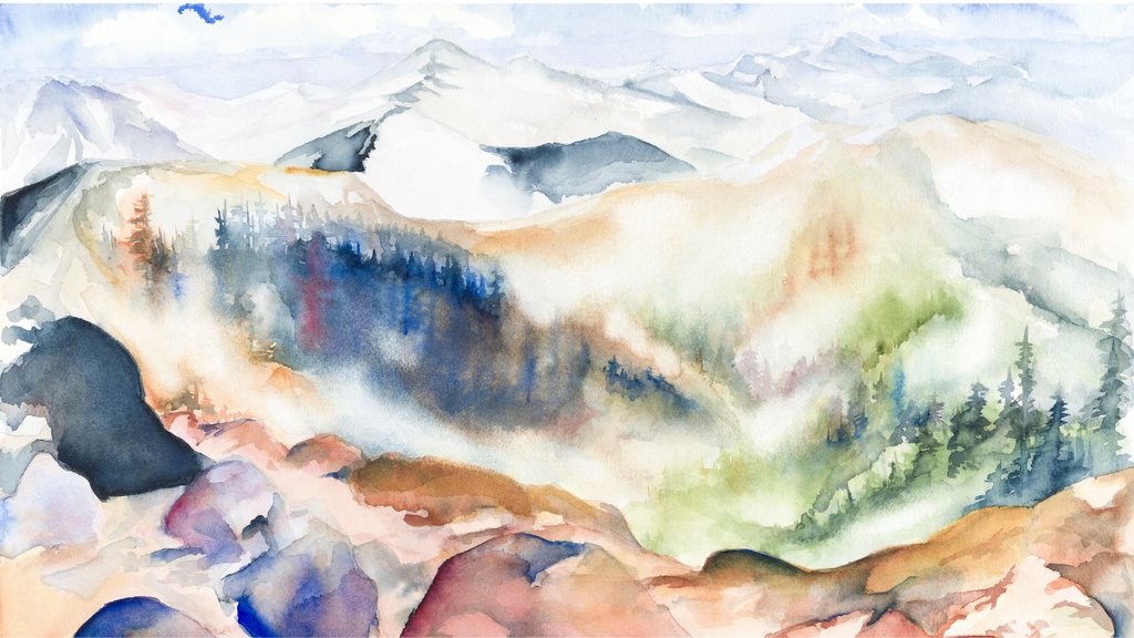 ZOOM BACKGROUND- Between The Valleys – Beth Suter Art